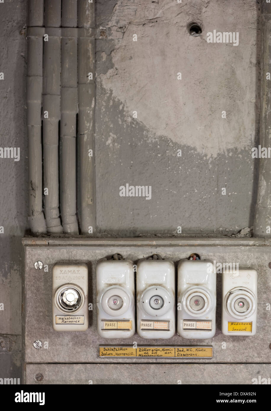 Old fuses fuse box High Resolution Stock Photography and Images - Alamy