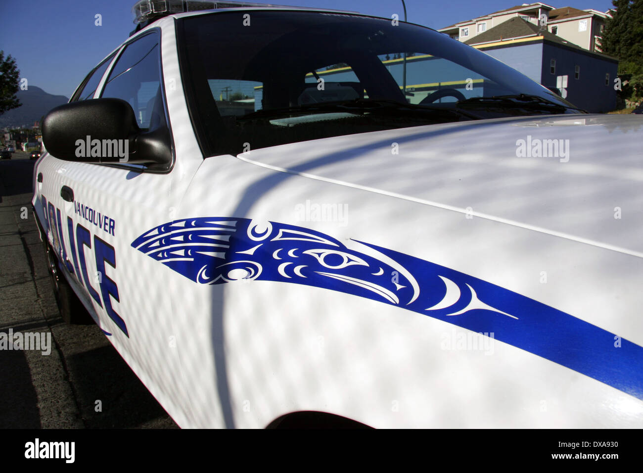 First Nation native art design detail on a Vancouver Police Department ...