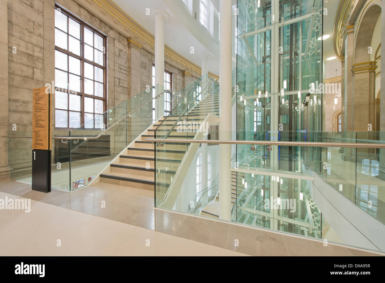 Modern central elevator lift hi-res stock photography and images - Alamy