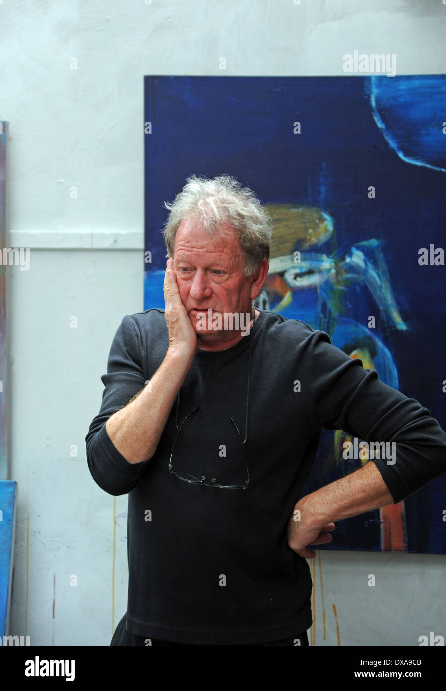 Australian artist David Armitage at his studio in East Hoathly Sussex ...