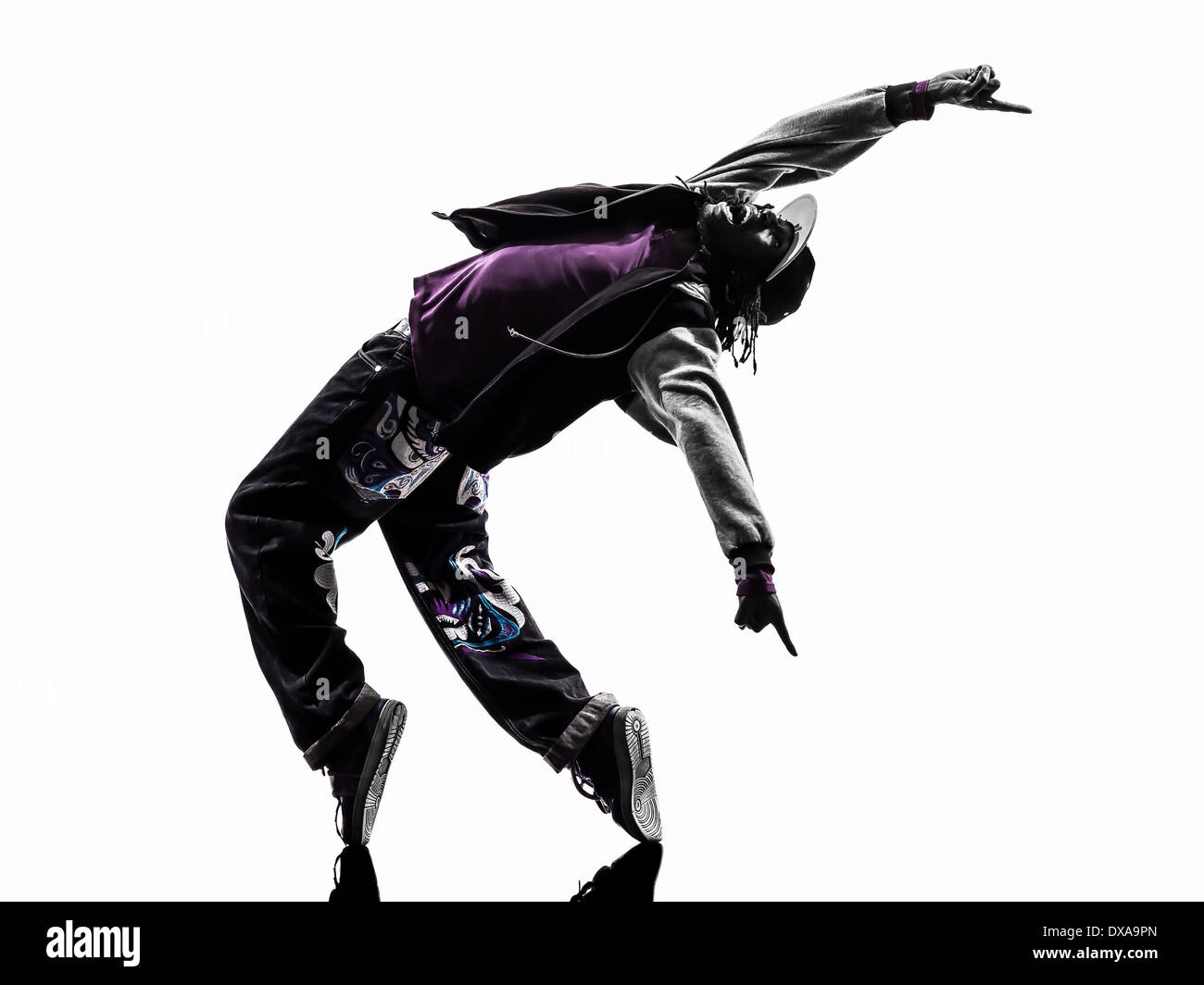 Hip hop dancer male silhouette hi-res stock photography and images - Alamy