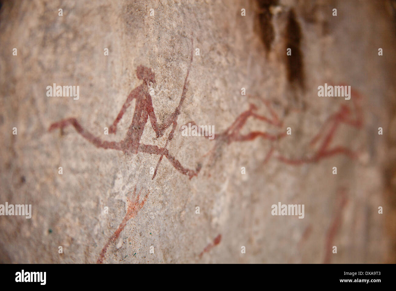 Bushman and San Paintings in the Drakensberg, South Africa Stock Photo ...
