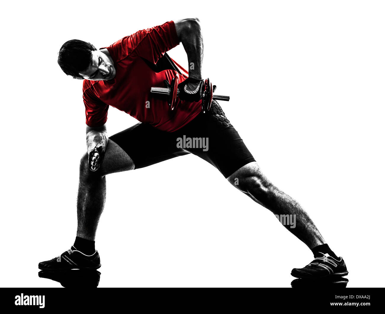 Male gym training Cut Out Stock Images & Pictures - Alamy