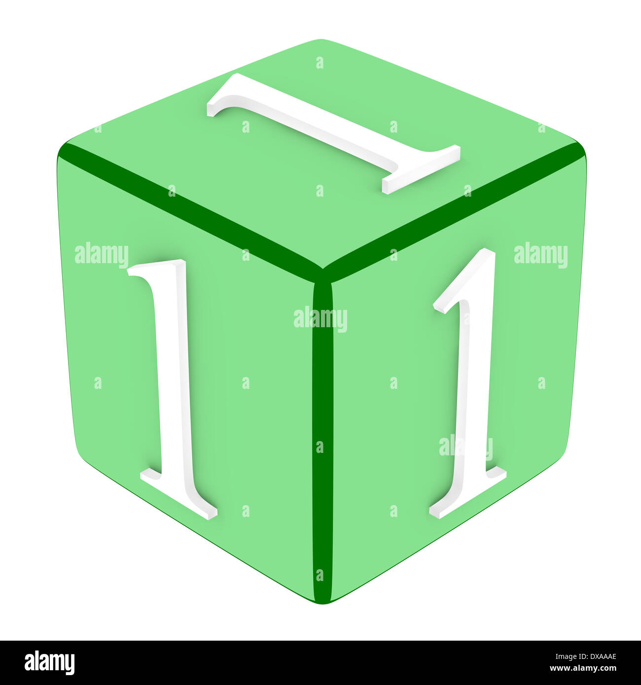 3d Font Cube Number 1 Stock Photo - Alamy