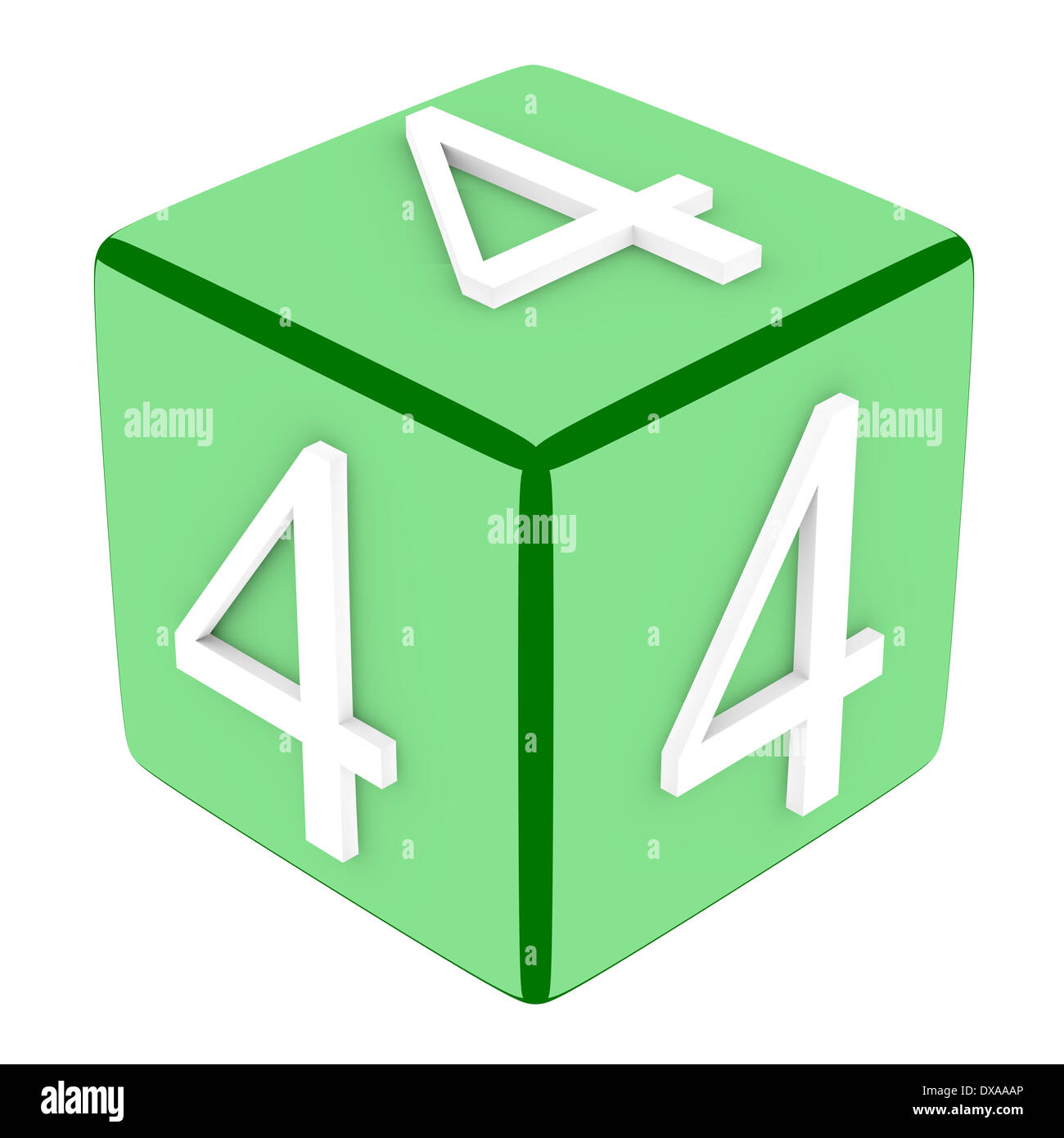 3d Font Cube Number 4 Stock Photo - Alamy