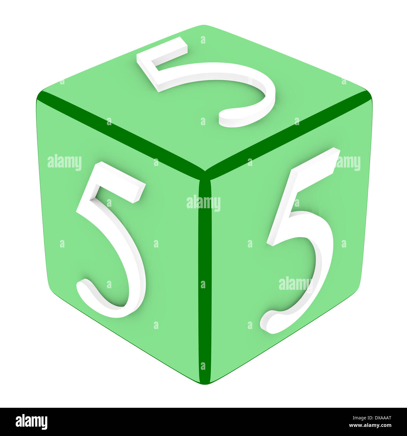 3d Font Cube Number 5 Stock Photo - Alamy