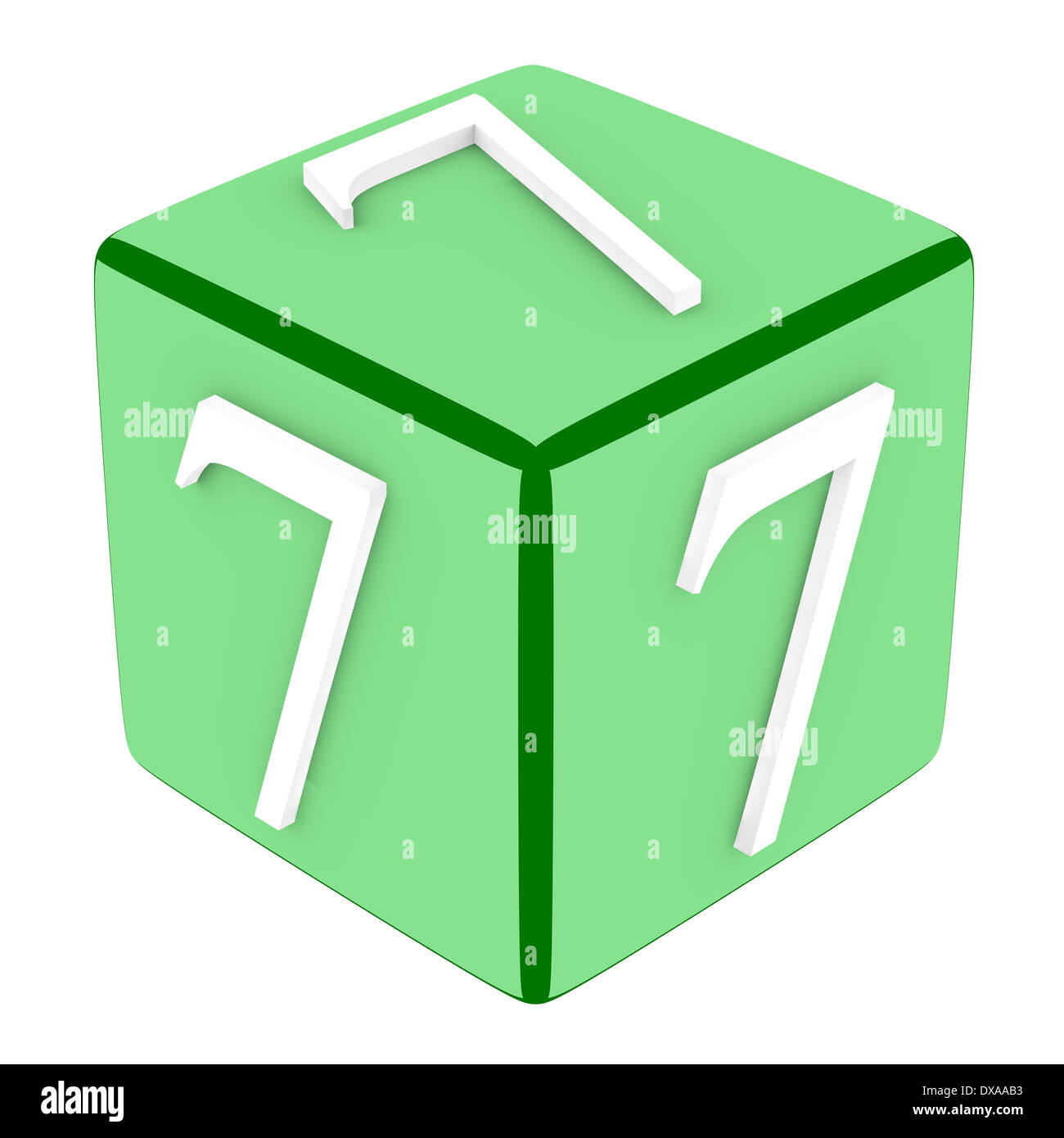 3d Font Cube Number 7 Stock Photo - Alamy