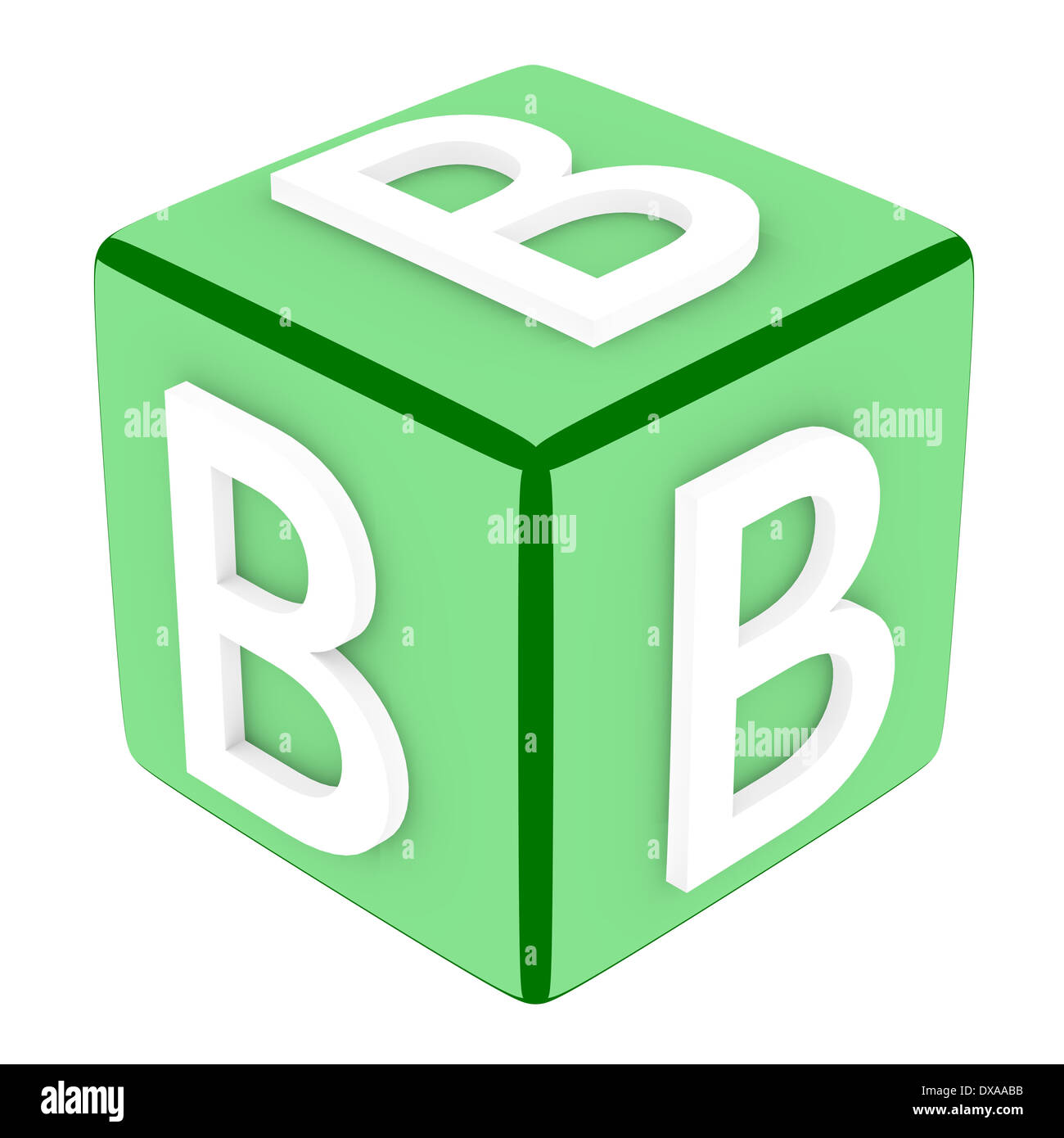 3d Font Cube Letter B Stock Photo - Alamy