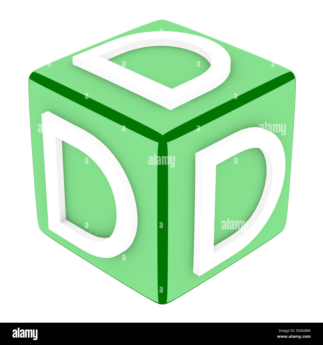 3d Font Cube Letter D Stock Photo - Alamy