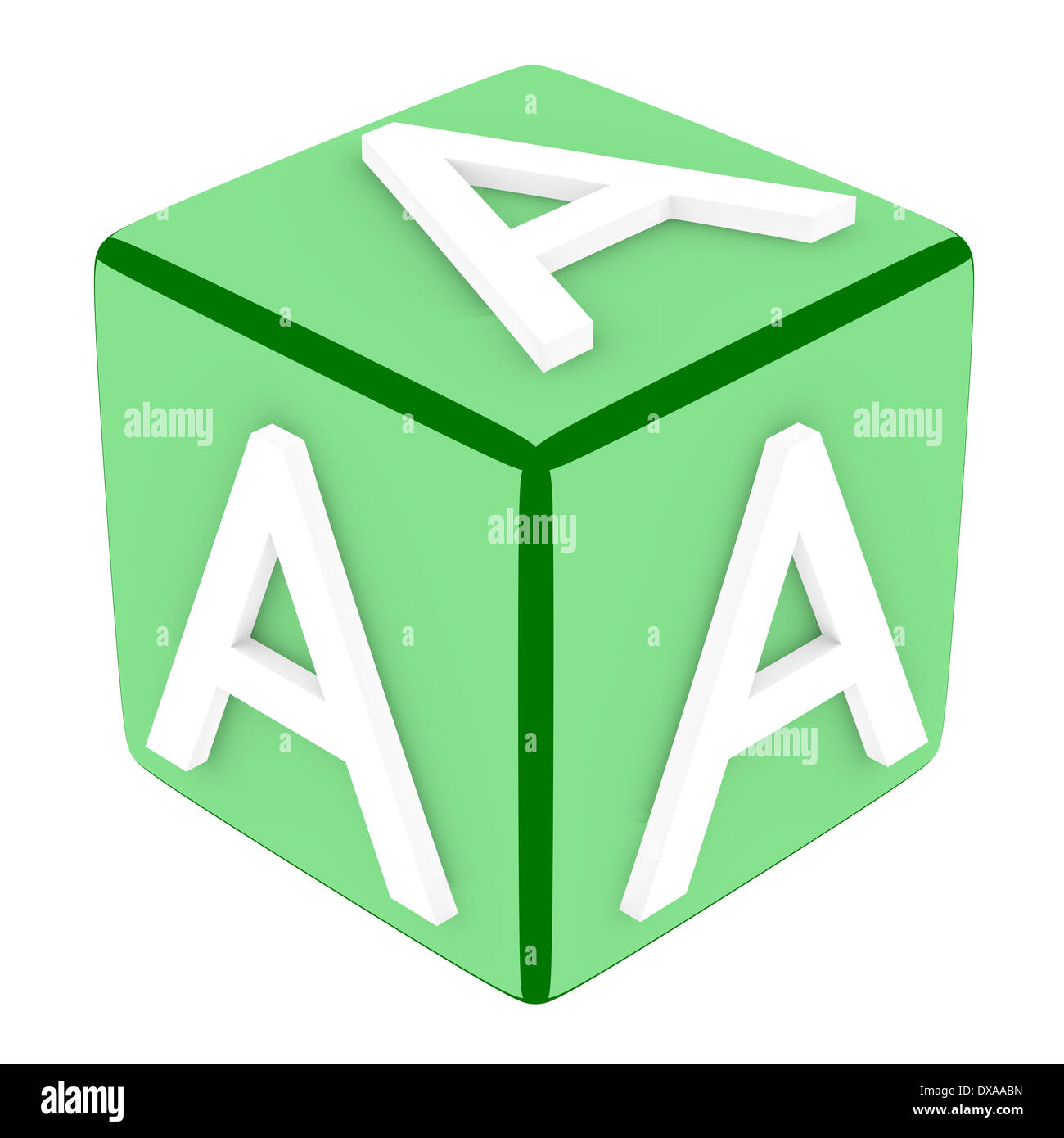 3d Font Cube Letter A Stock Photo - Alamy