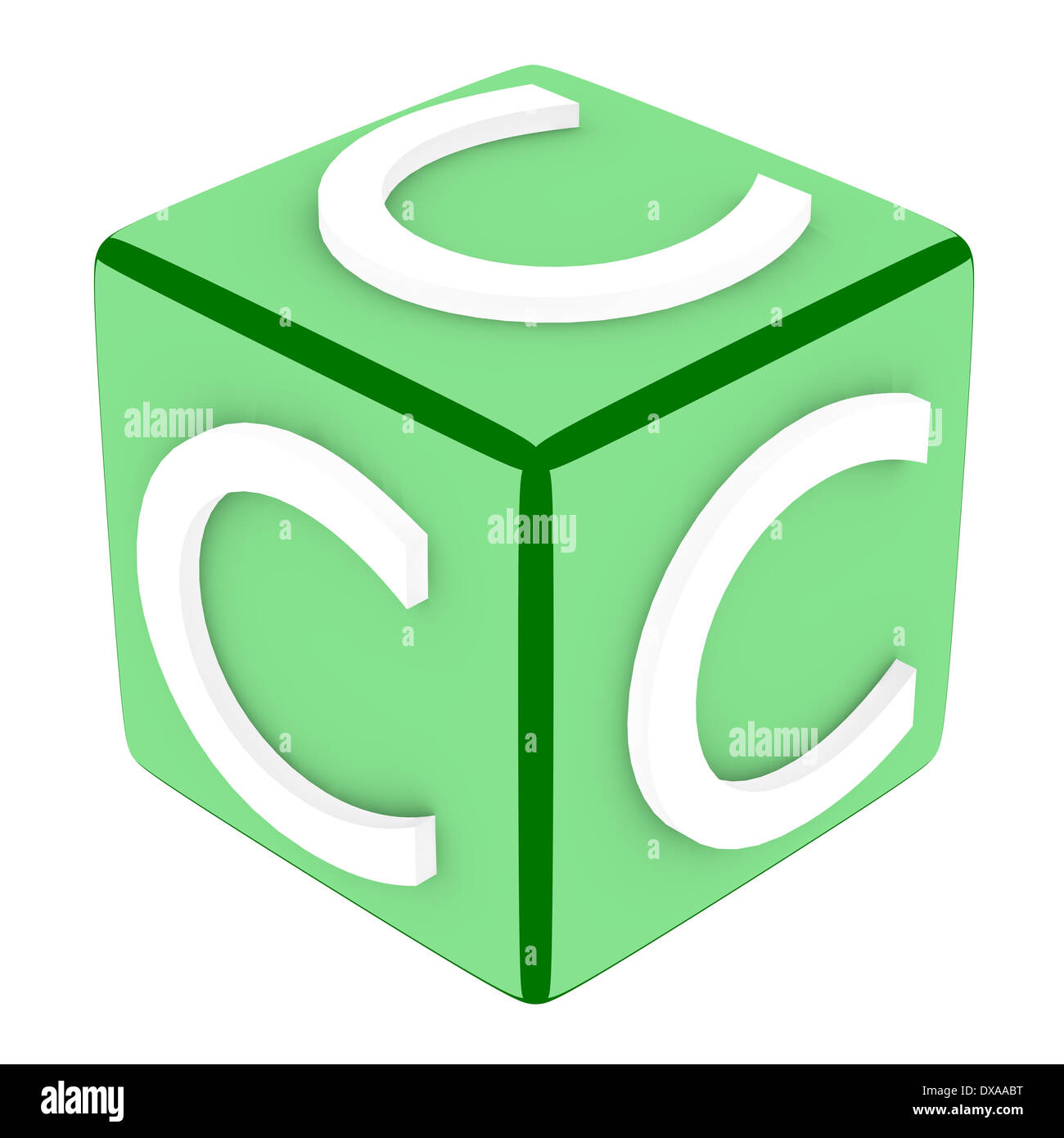 3d Font Cube Letter C Stock Photo - Alamy