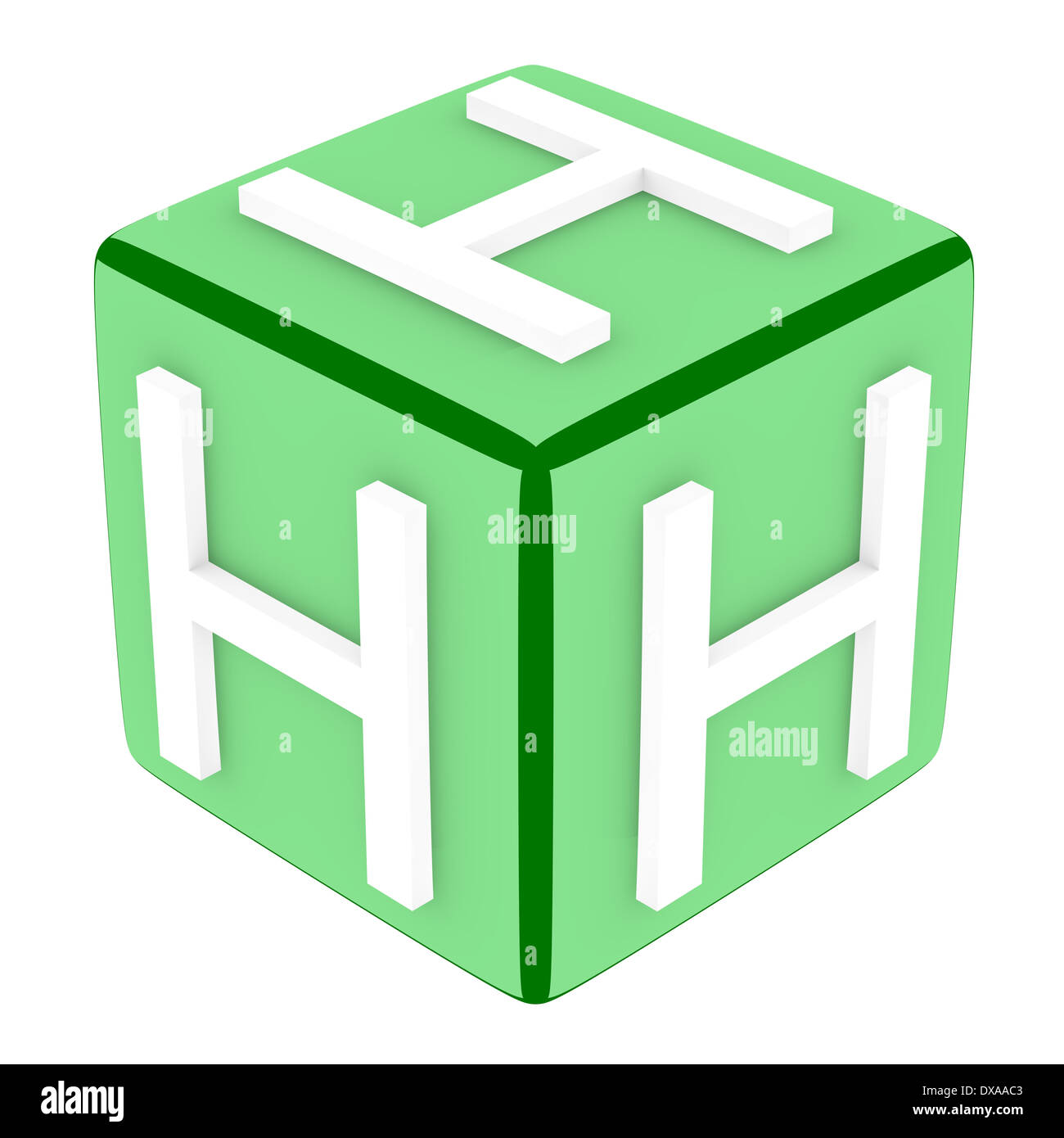 3d Font Cube Letter H Stock Photo - Alamy