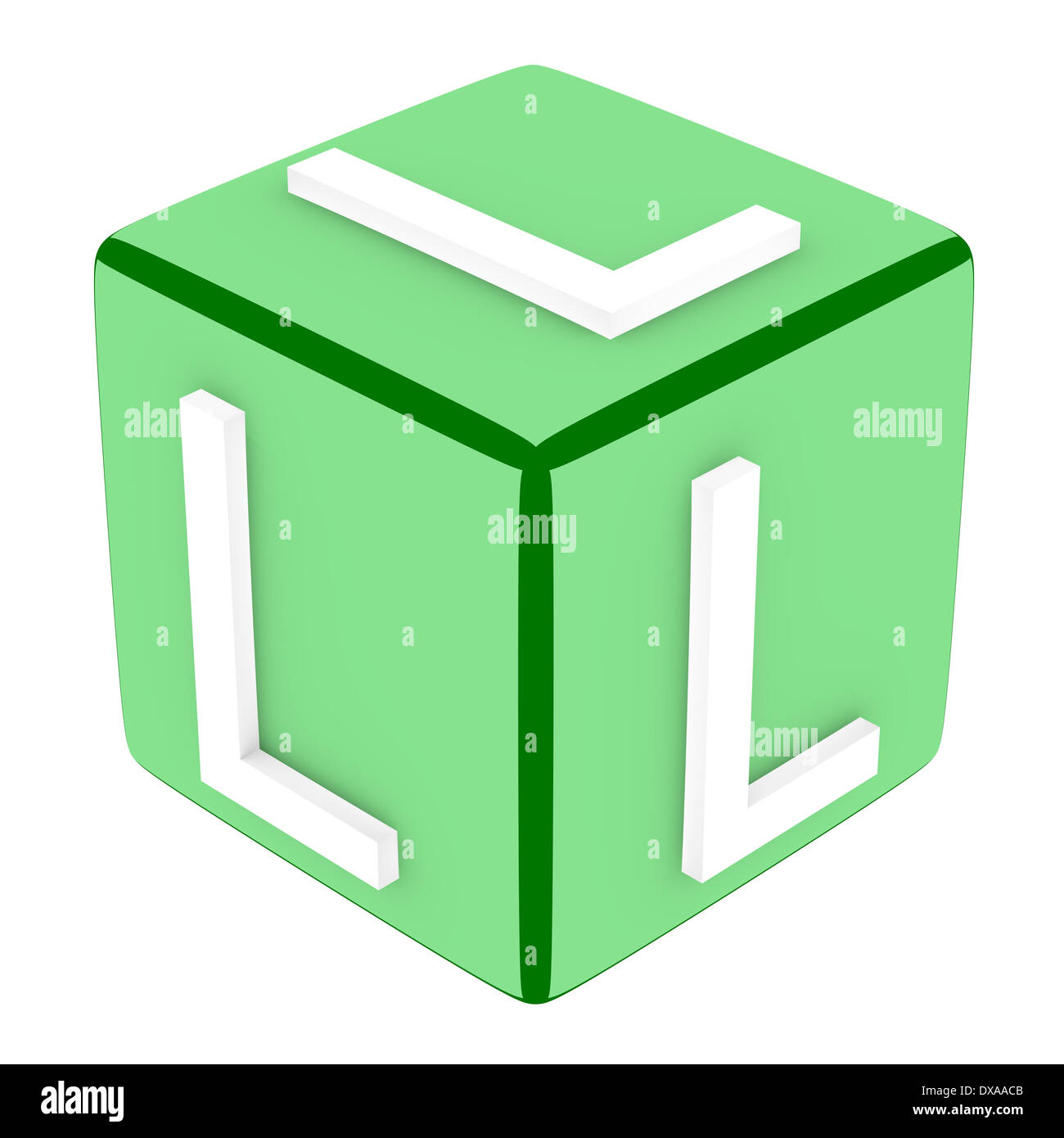 3d Font Cube Letter L Stock Photo - Alamy