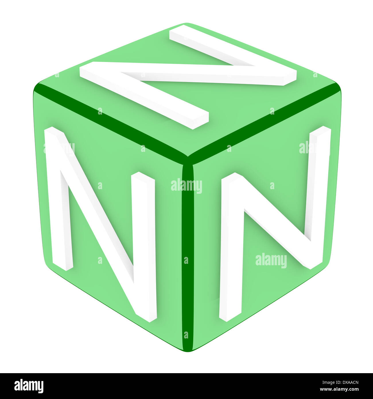 3d Font Cube Letter N Stock Photo - Alamy