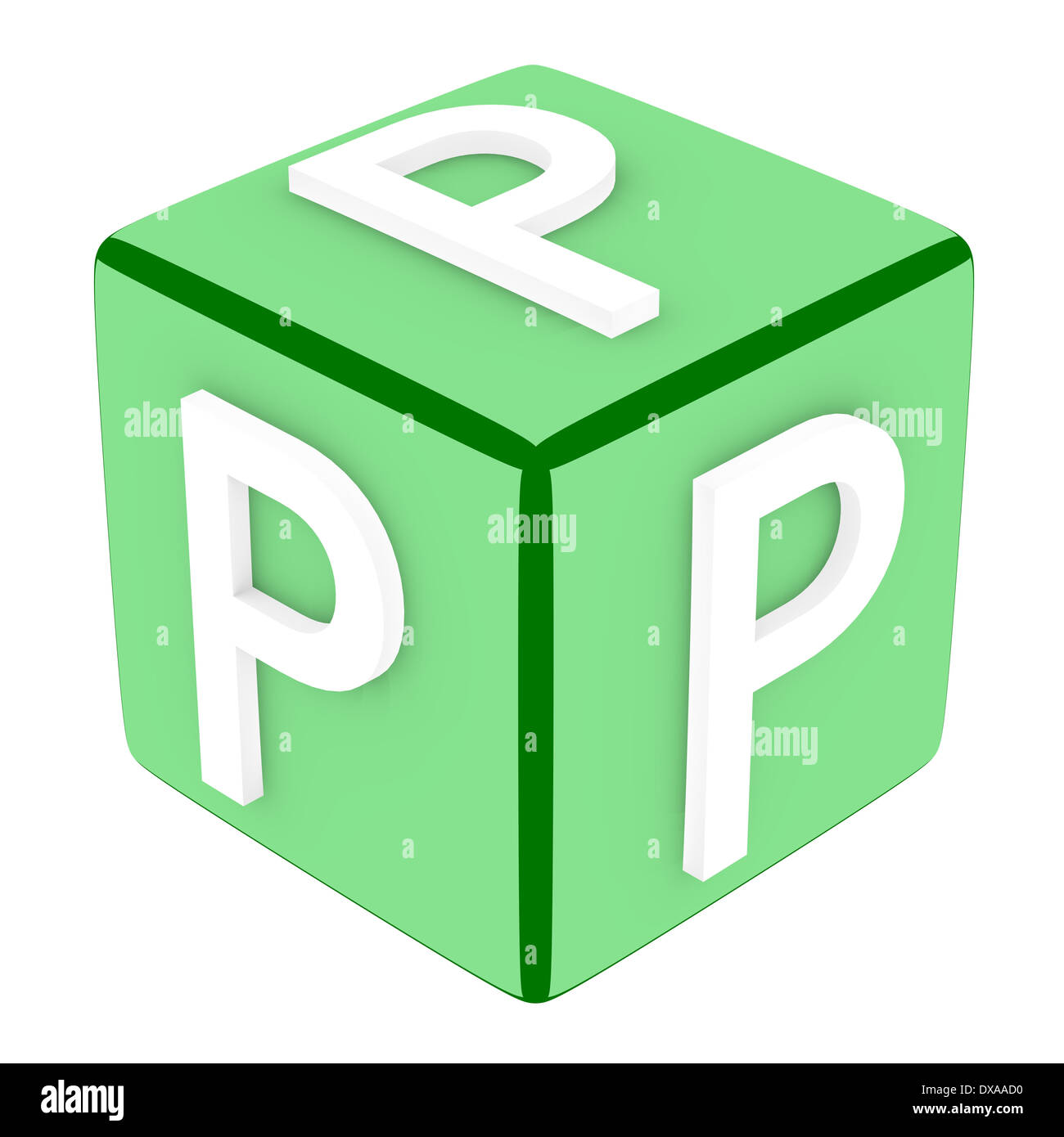 3d Font Cube Letter P Stock Photo - Alamy