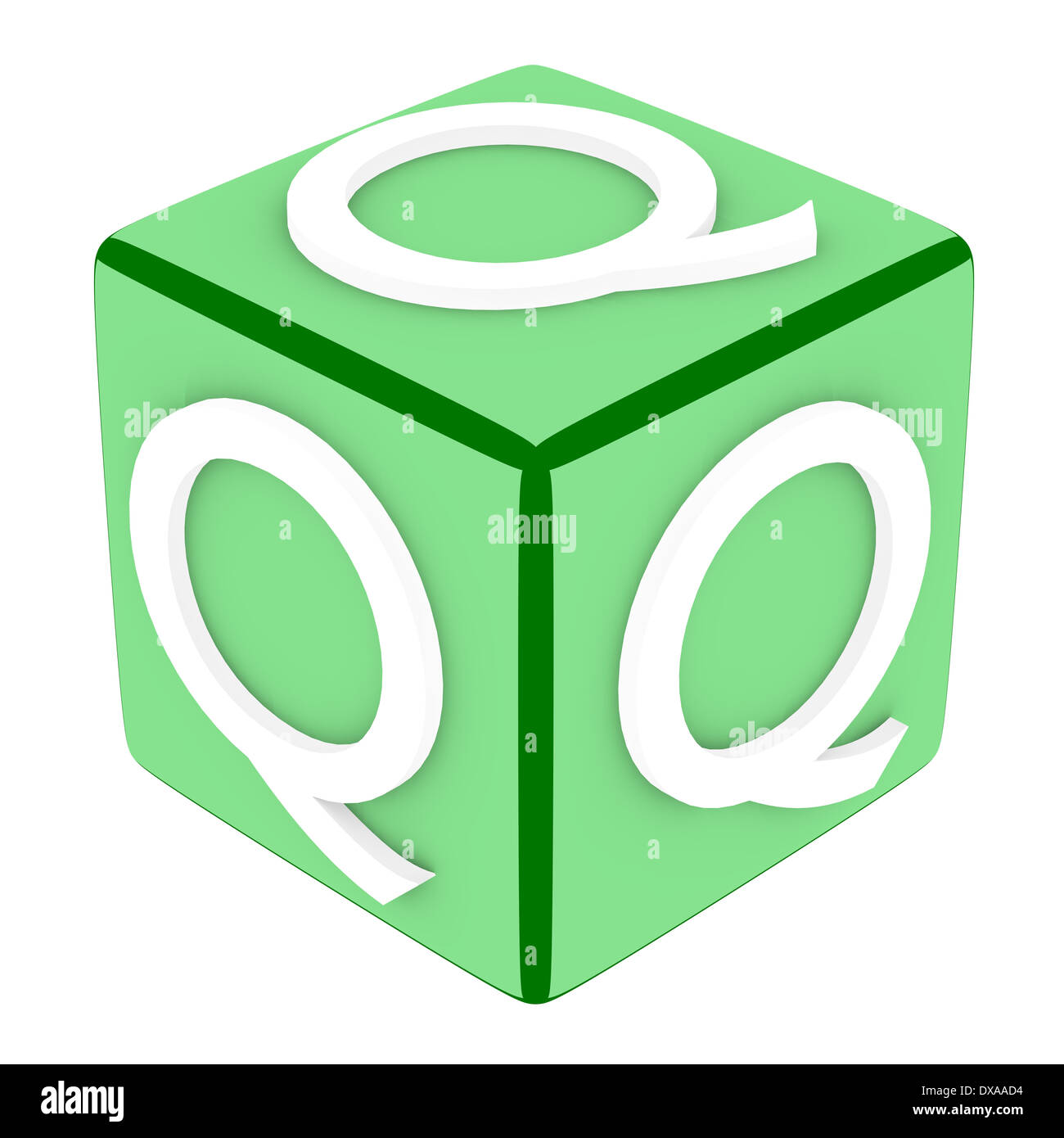 3d Font Cube Letter Q Stock Photo - Alamy