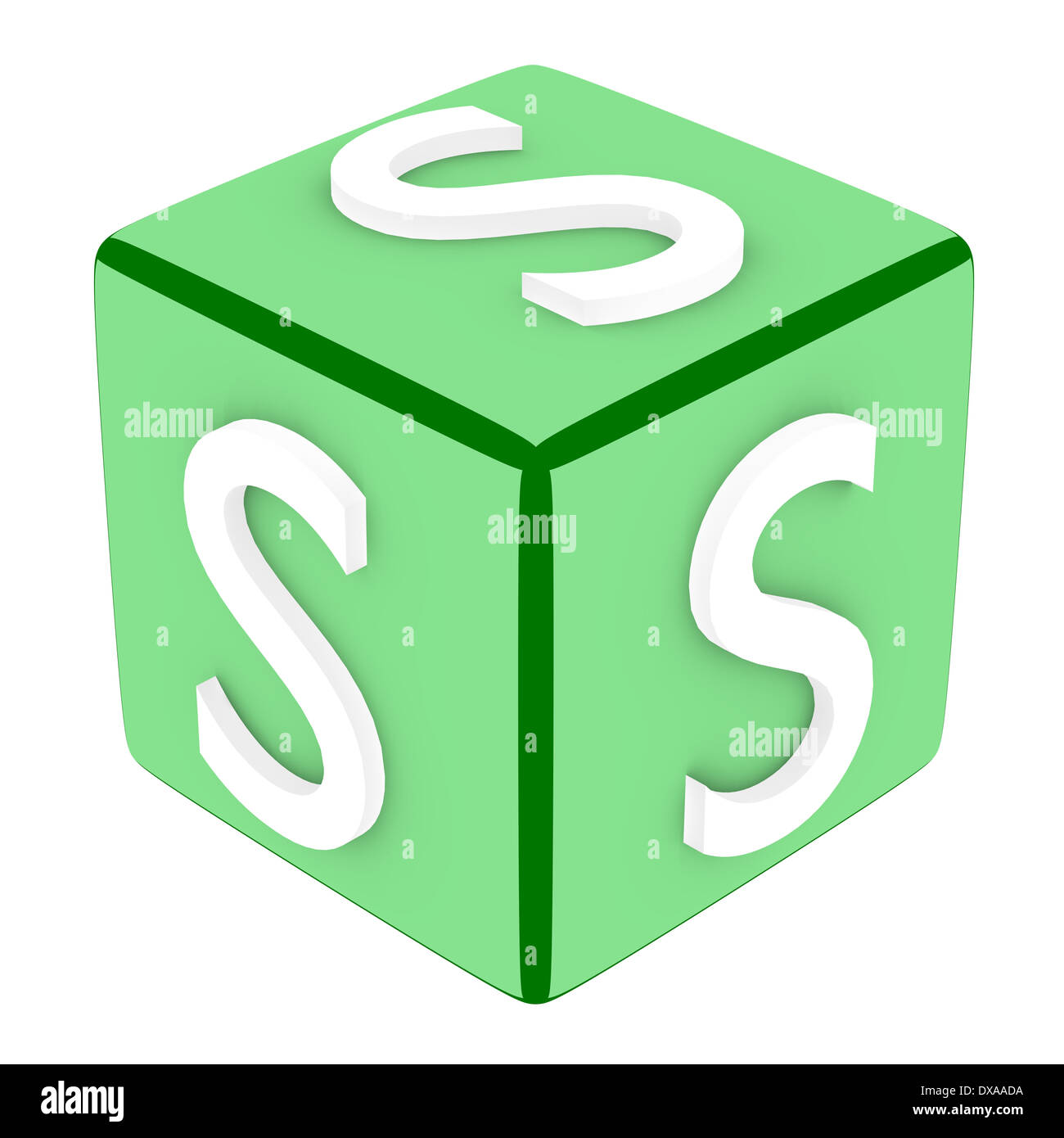 3d Font Cube Letter S Stock Photo - Alamy