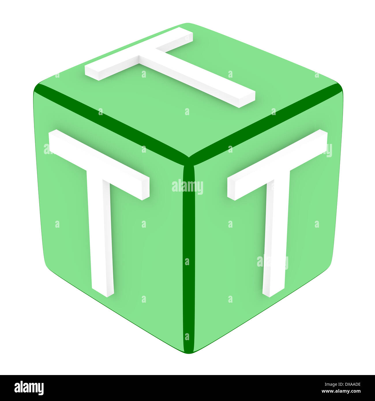 3d Font Cube Letter T Stock Photo - Alamy