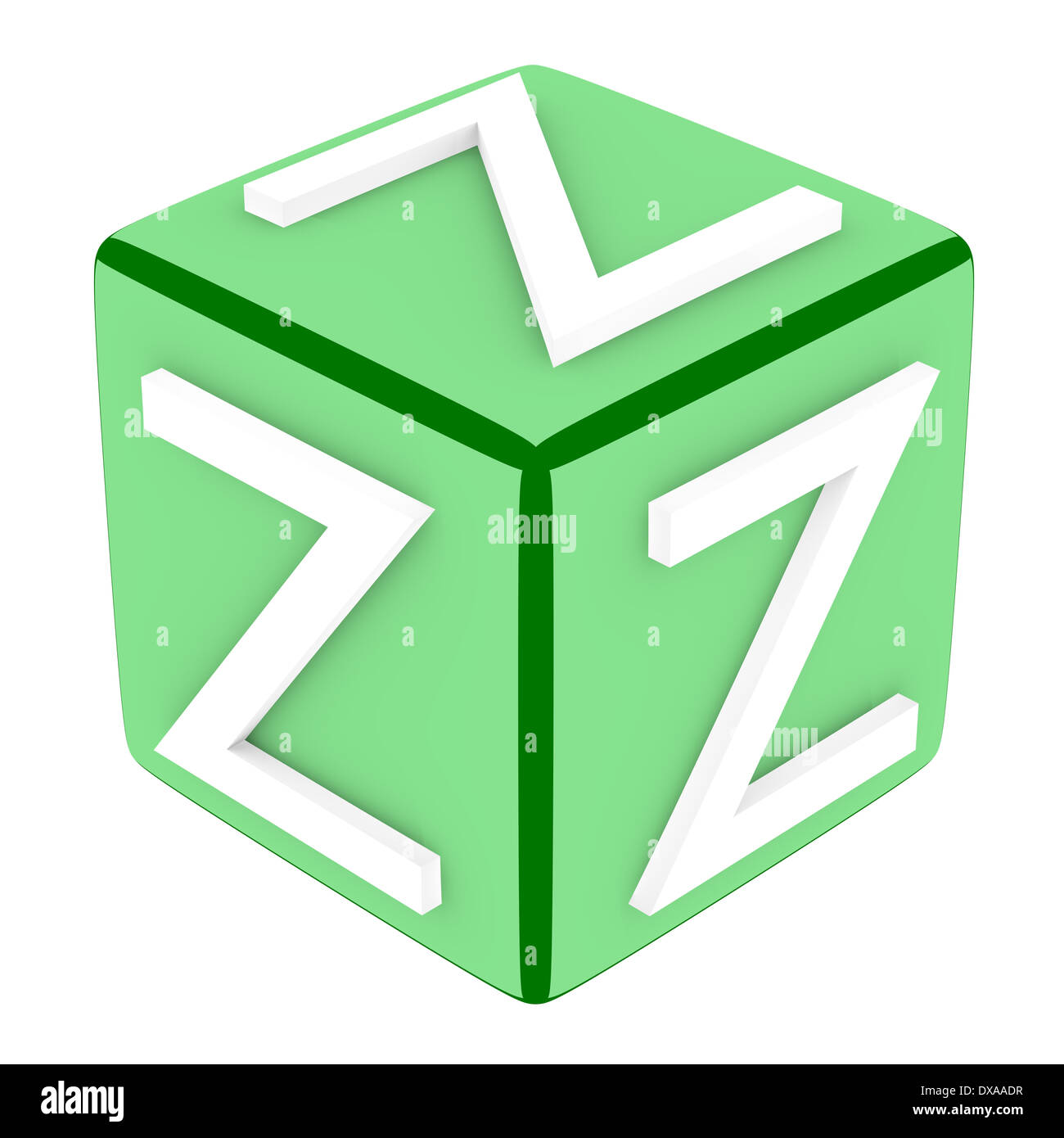 3d Font Cube Letter Z Stock Photo - Alamy