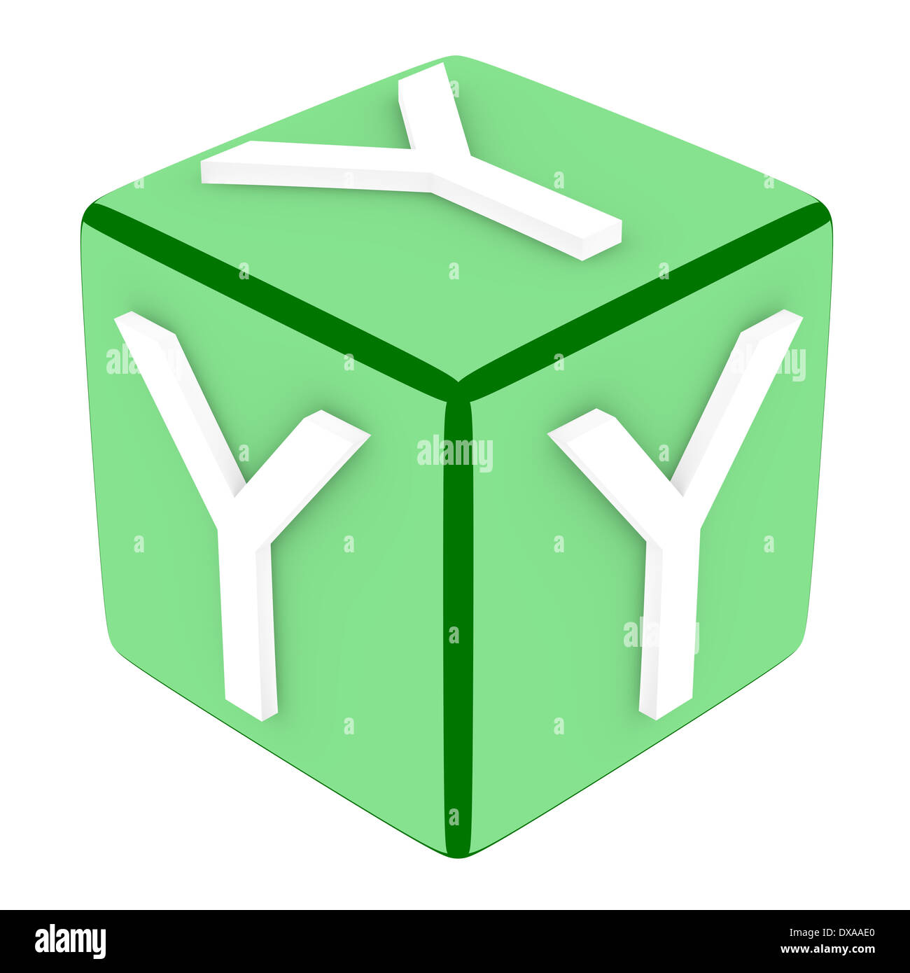 3d Font Cube Letter Y Stock Photo - Alamy