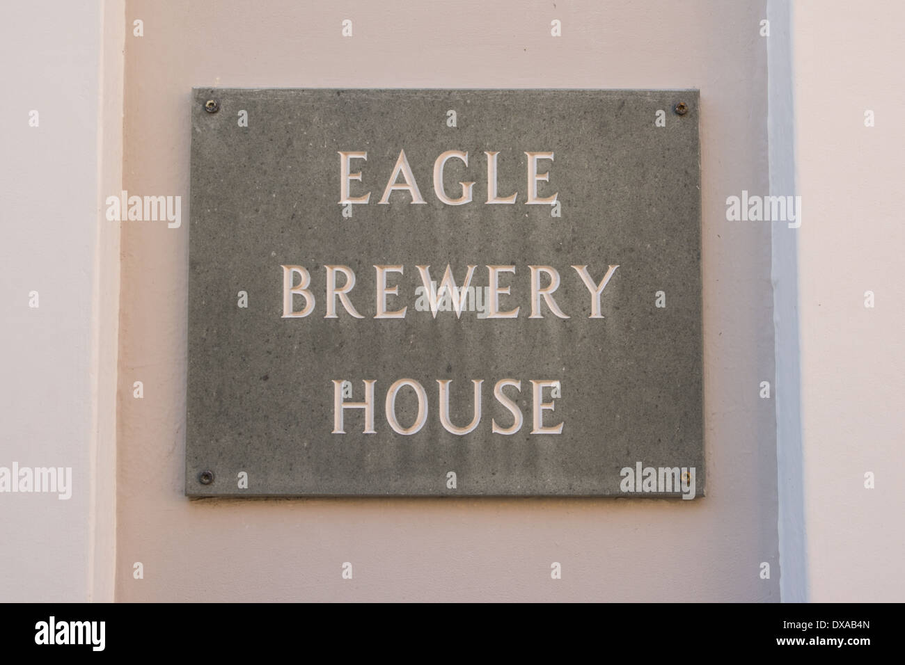 Eagle Brewery House sign, Tarrant Street, Arundel, West Sussex Stock ...