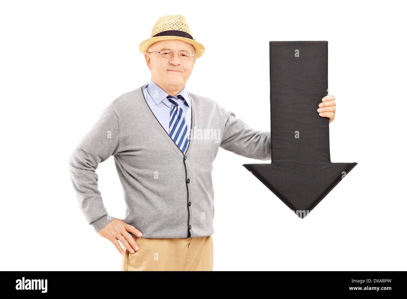 Man pointing down hi-res stock photography and images - Alamy