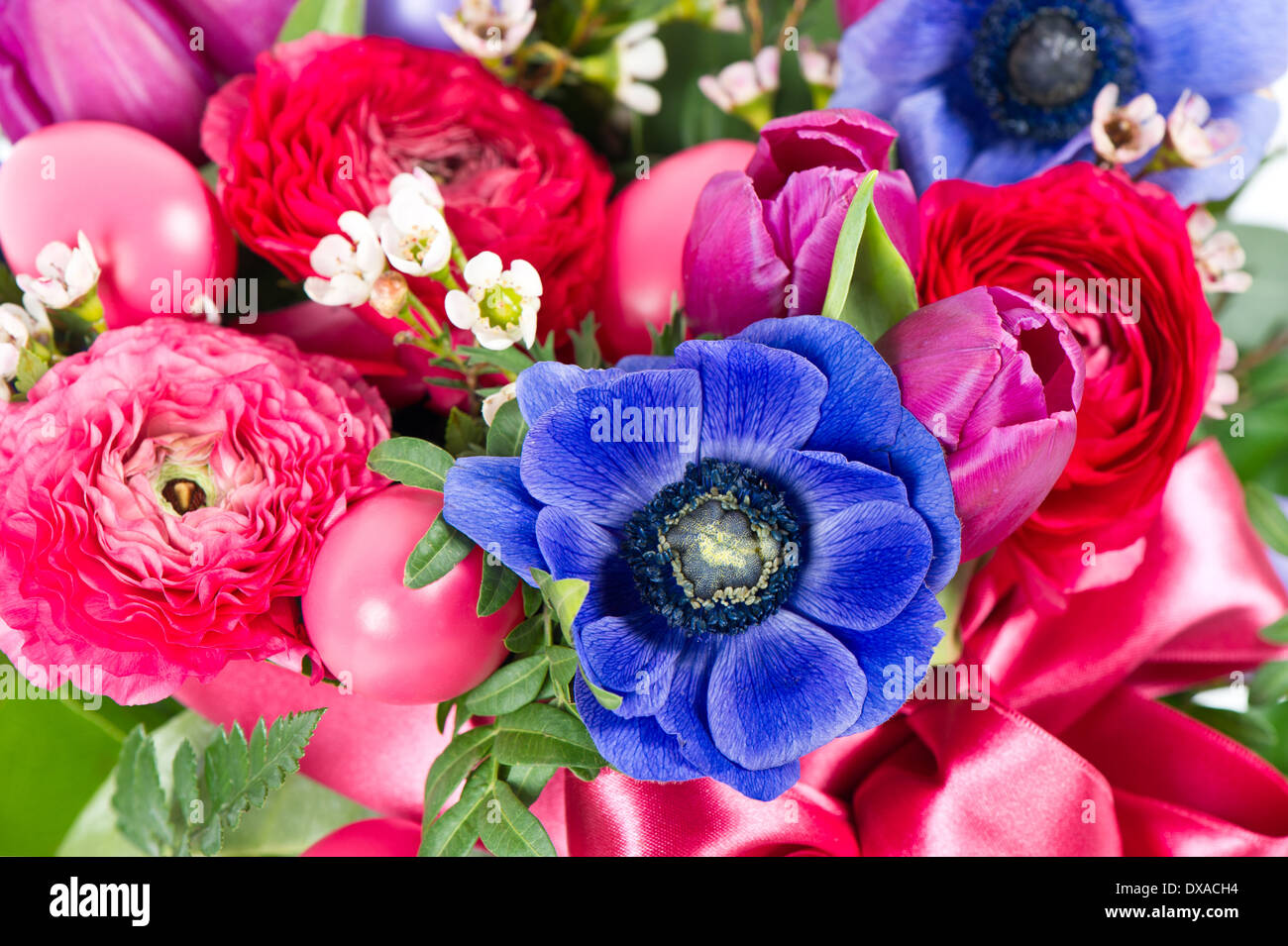 colorful easter flowers bouquet Stock Photo - Alamy