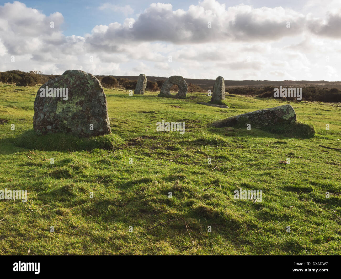 Men-an-Tol in Cornwall - Map ref SW426349 Stock Photo - Alamy