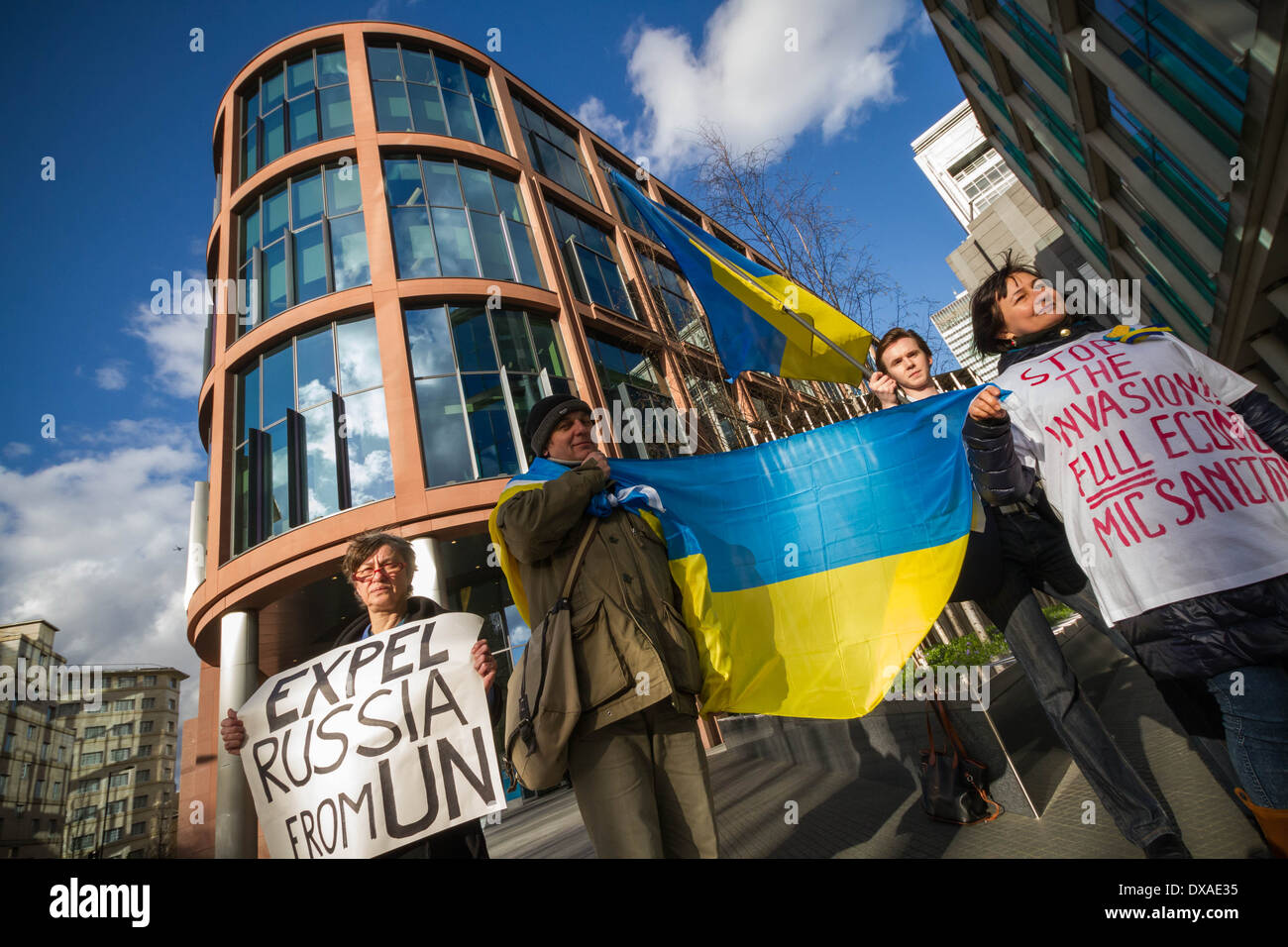 Ukrainian Euromaidan protest at Gazprom Headquarters in London Stock ...