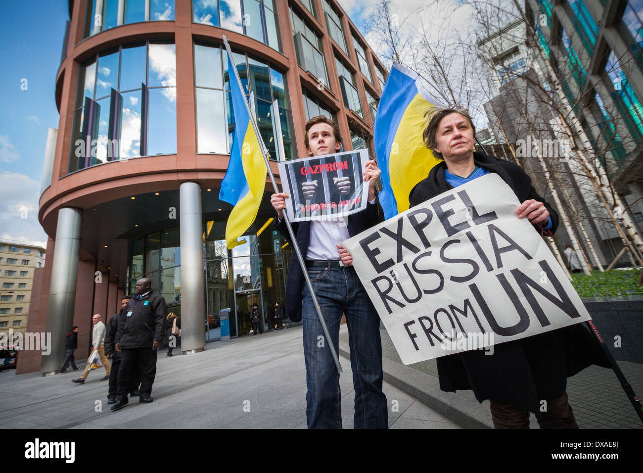 Ukrainian Euromaidan protest at Gazprom Headquarters in London Stock ...
