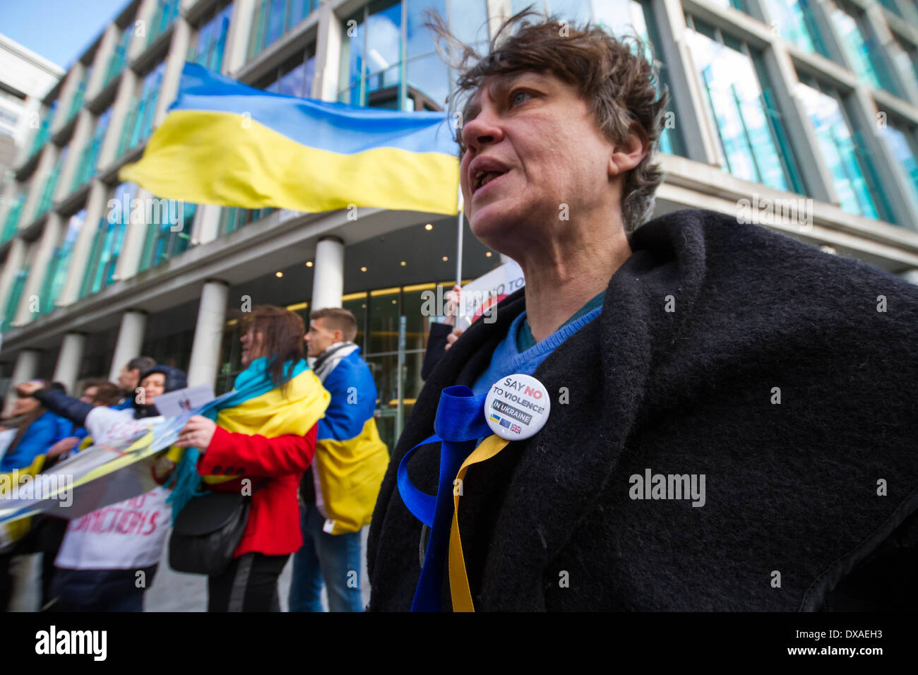 Ukrainian Euromaidan protest at Gazprom Headquarters in London Stock ...