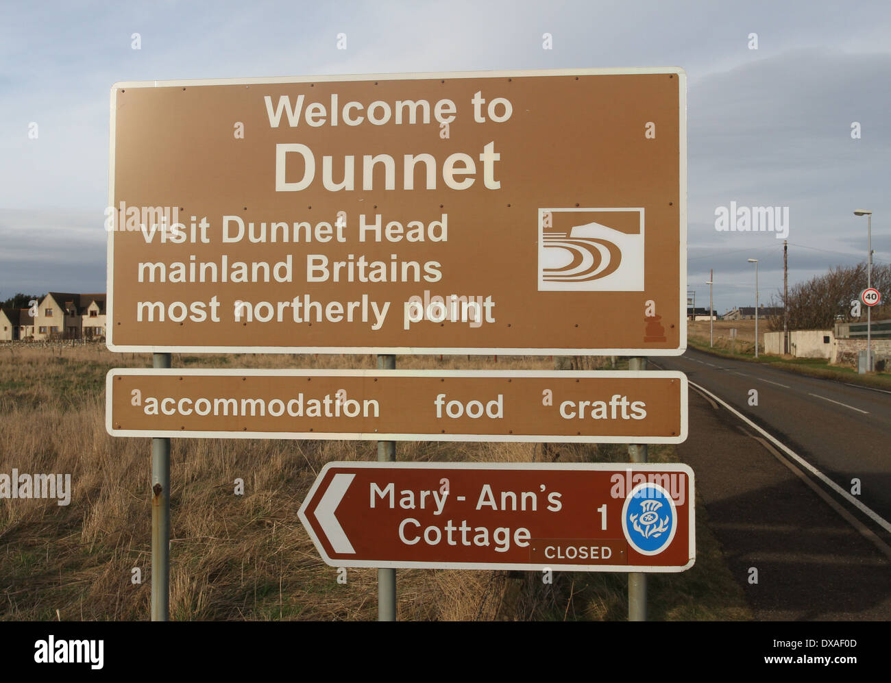 Dunnet head sign hi-res stock photography and images - Alamy