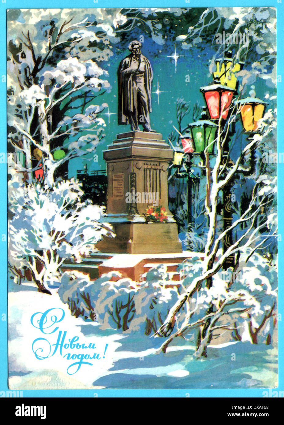 USSR - CIRCA 1987: Postcard printed in the USSR shows draw by Filippov ...