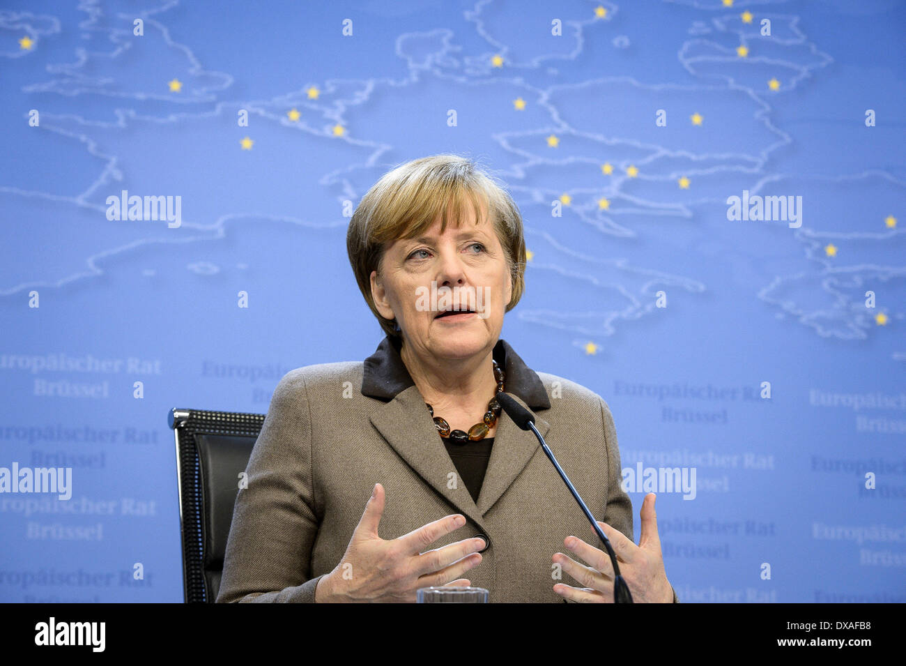 Brussels, Belgium. 21st March 2014. German Federal Chancellor Angela ...