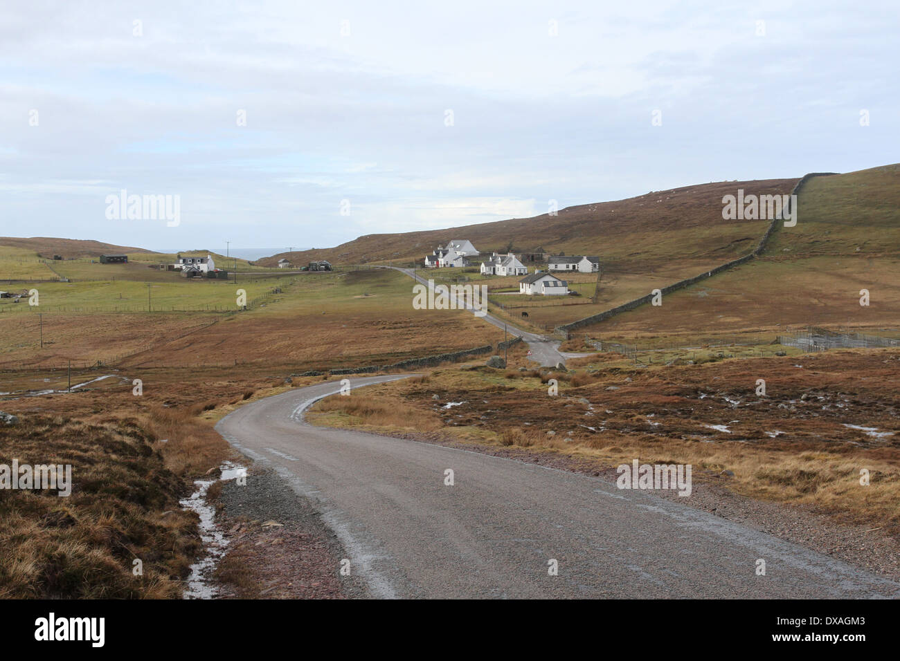 hamlet of Blairmore near Kinlochbervie Scotland March 2014 Stock Photo ...
