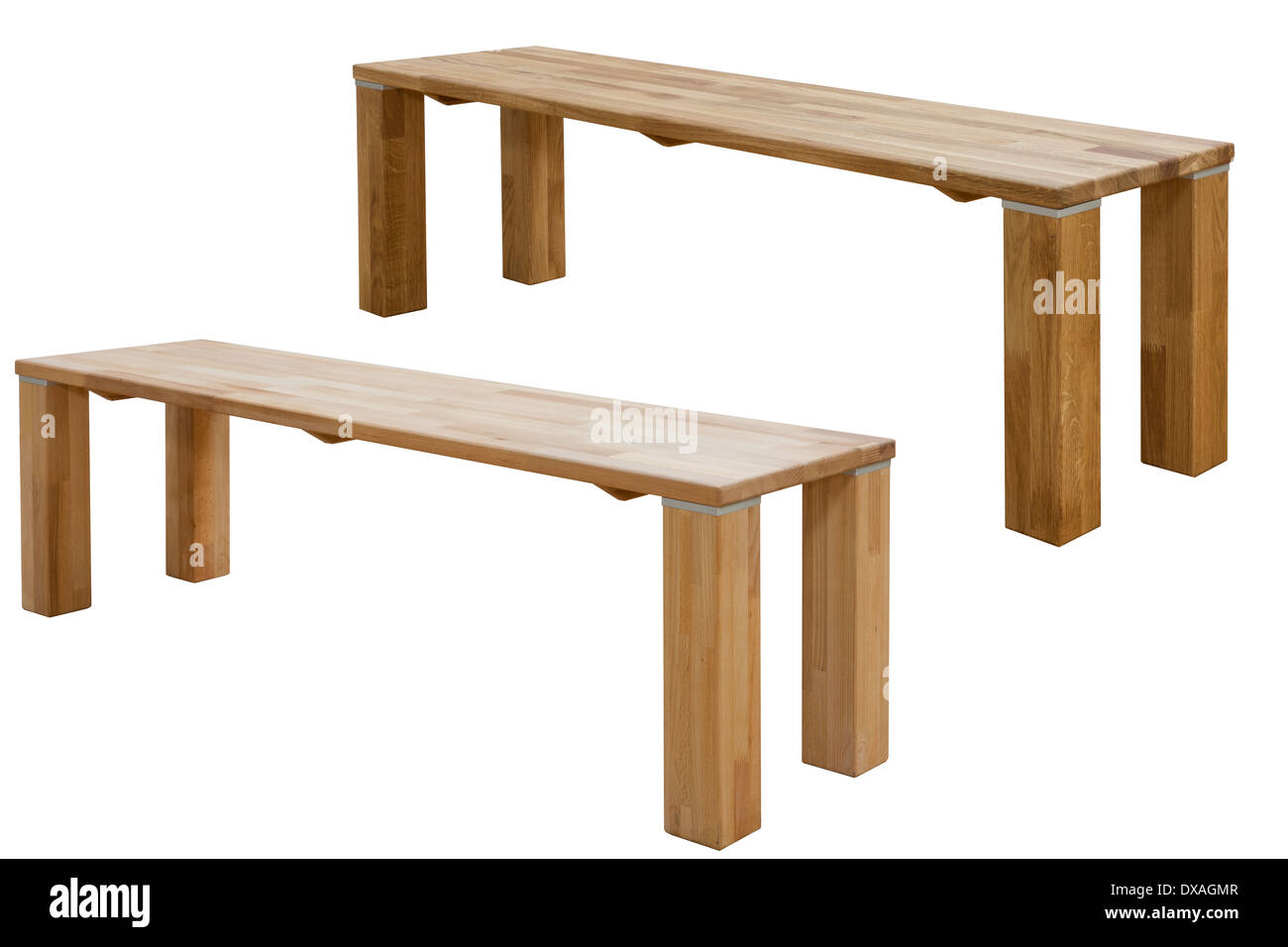 wooden bench isolated on white Stock Photo - Alamy