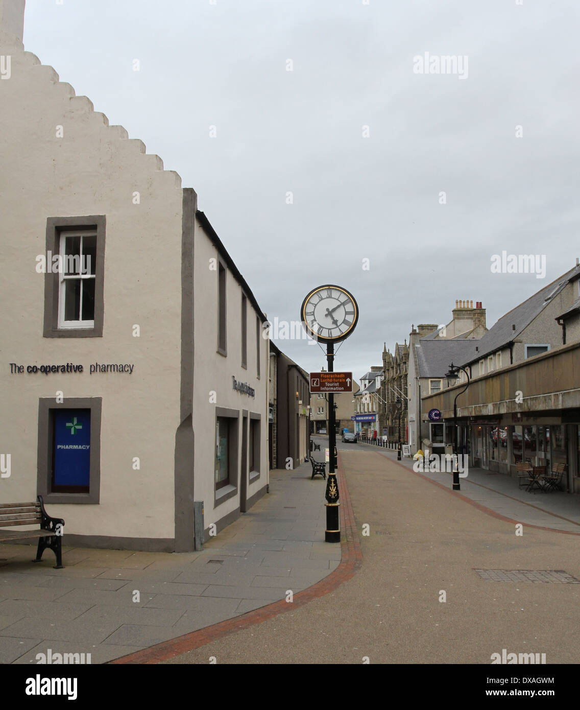 Thurso street scene Scotland March 2014 Stock Photo - Alamy