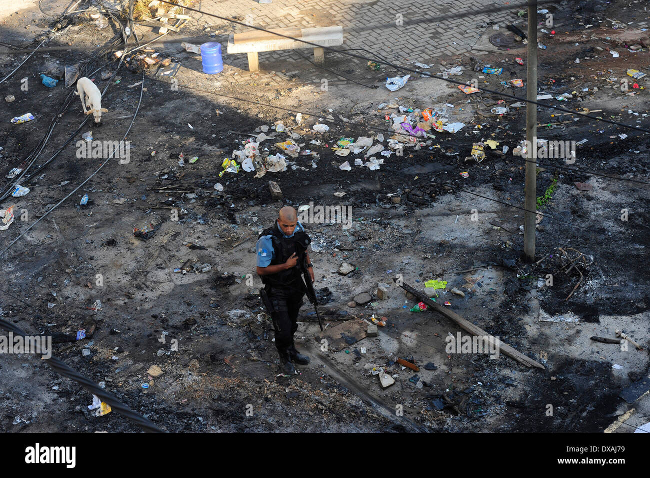 Rio de Janeiro, Brazil. 21st March 2014. Military Police UPP Manguinhos ...