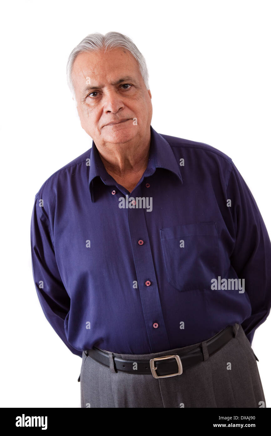 Portrait of a serious elderly East Indian man Stock Photo - Alamy