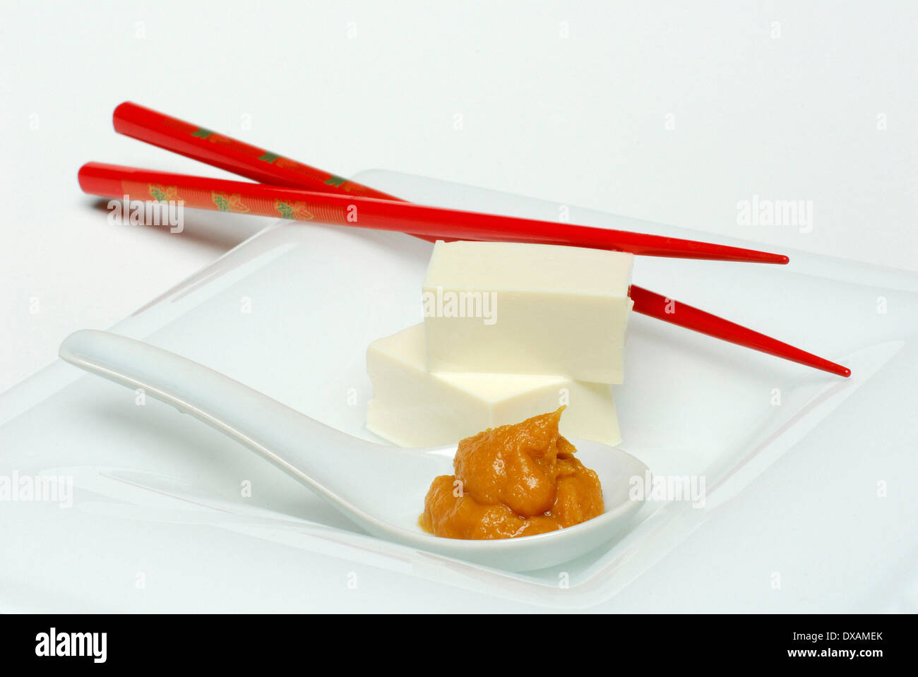 Tofu and Miso paste Stock Photo - Alamy