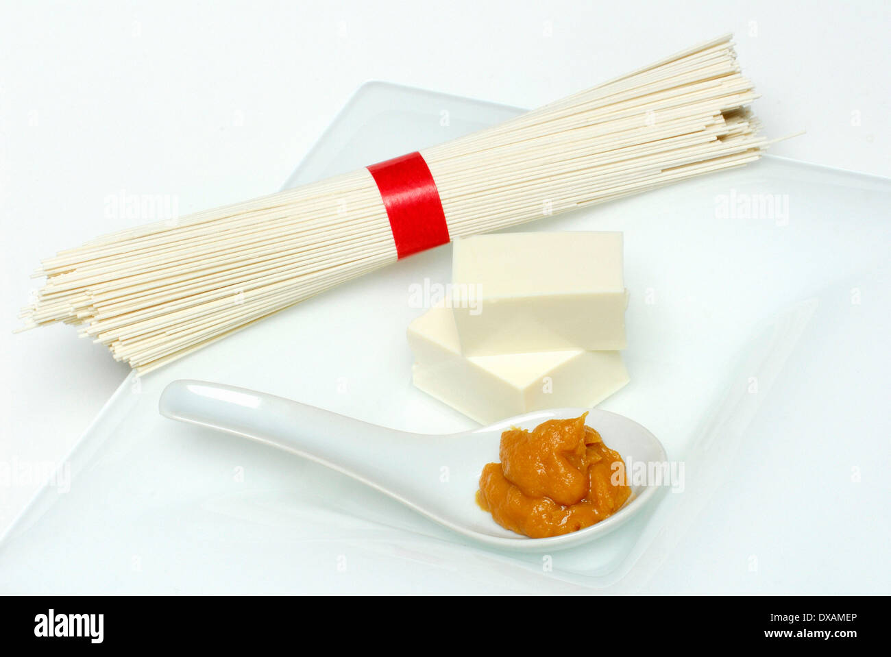 Tofu and Miso paste Stock Photo - Alamy