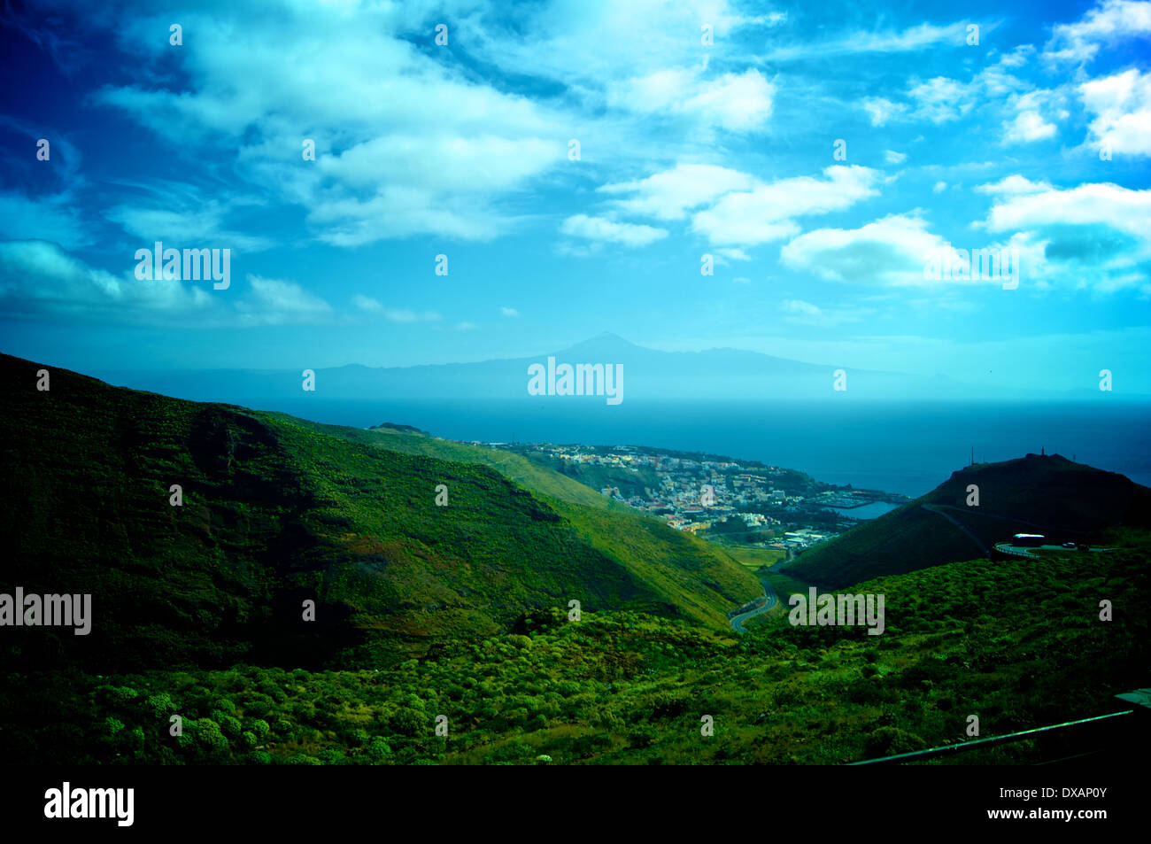 Landscape view of Teneriffe and Mount Teide Stock Photo - Alamy