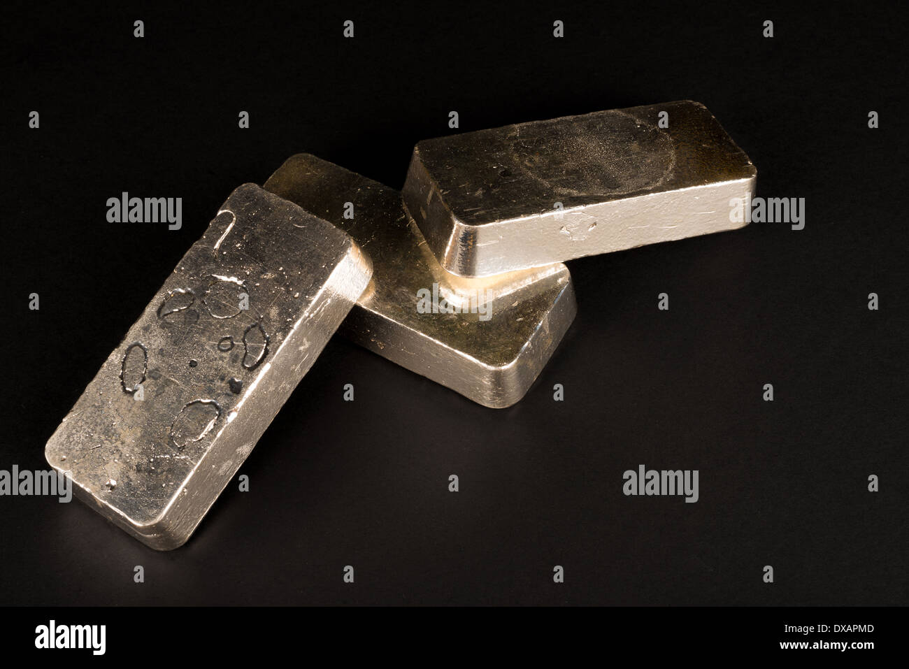 Pure raw silver ingot bars hi-res stock photography and images - Alamy