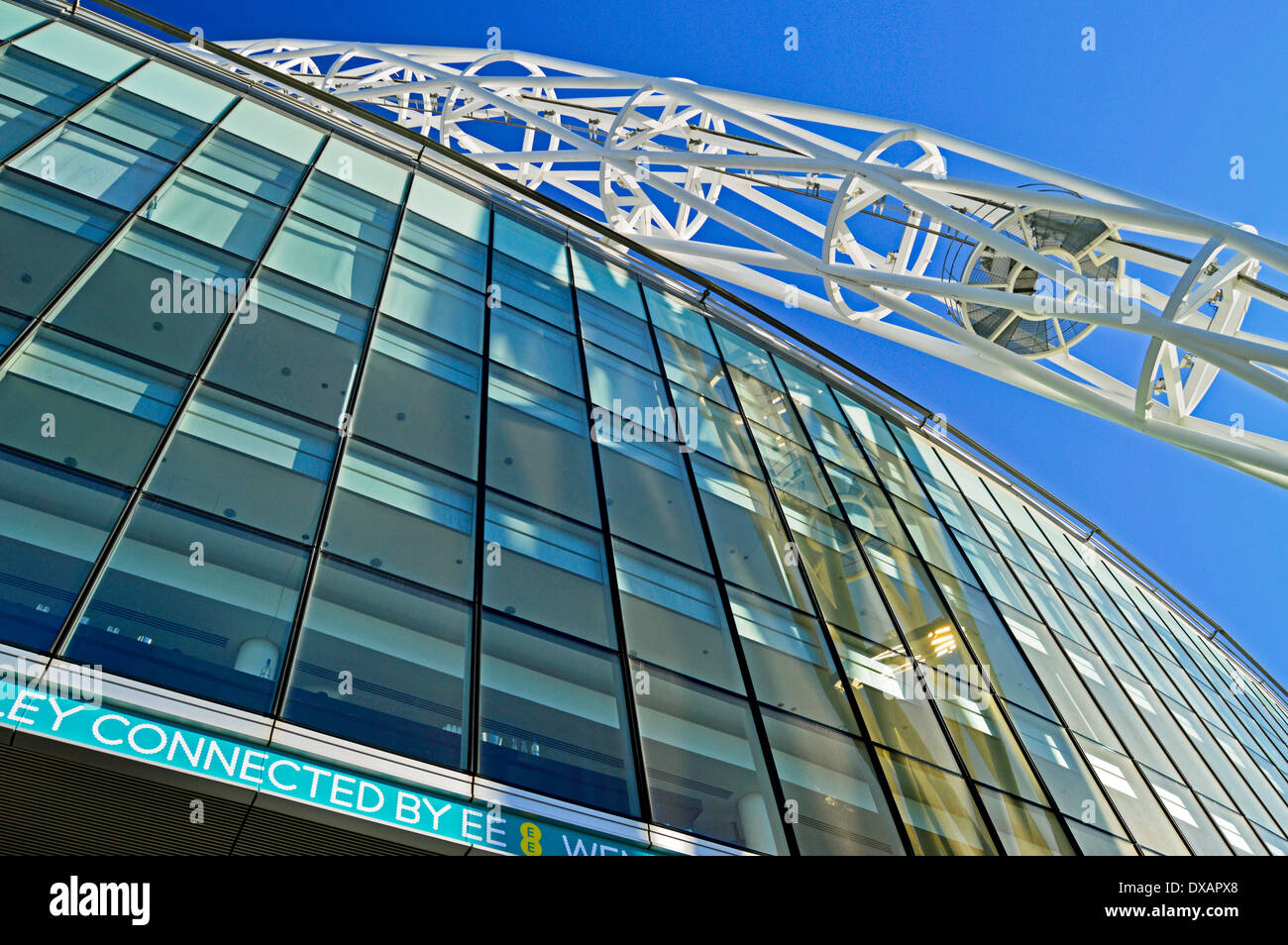 View of Wembley Stadium showing arch, London Borough of Brent, London ...