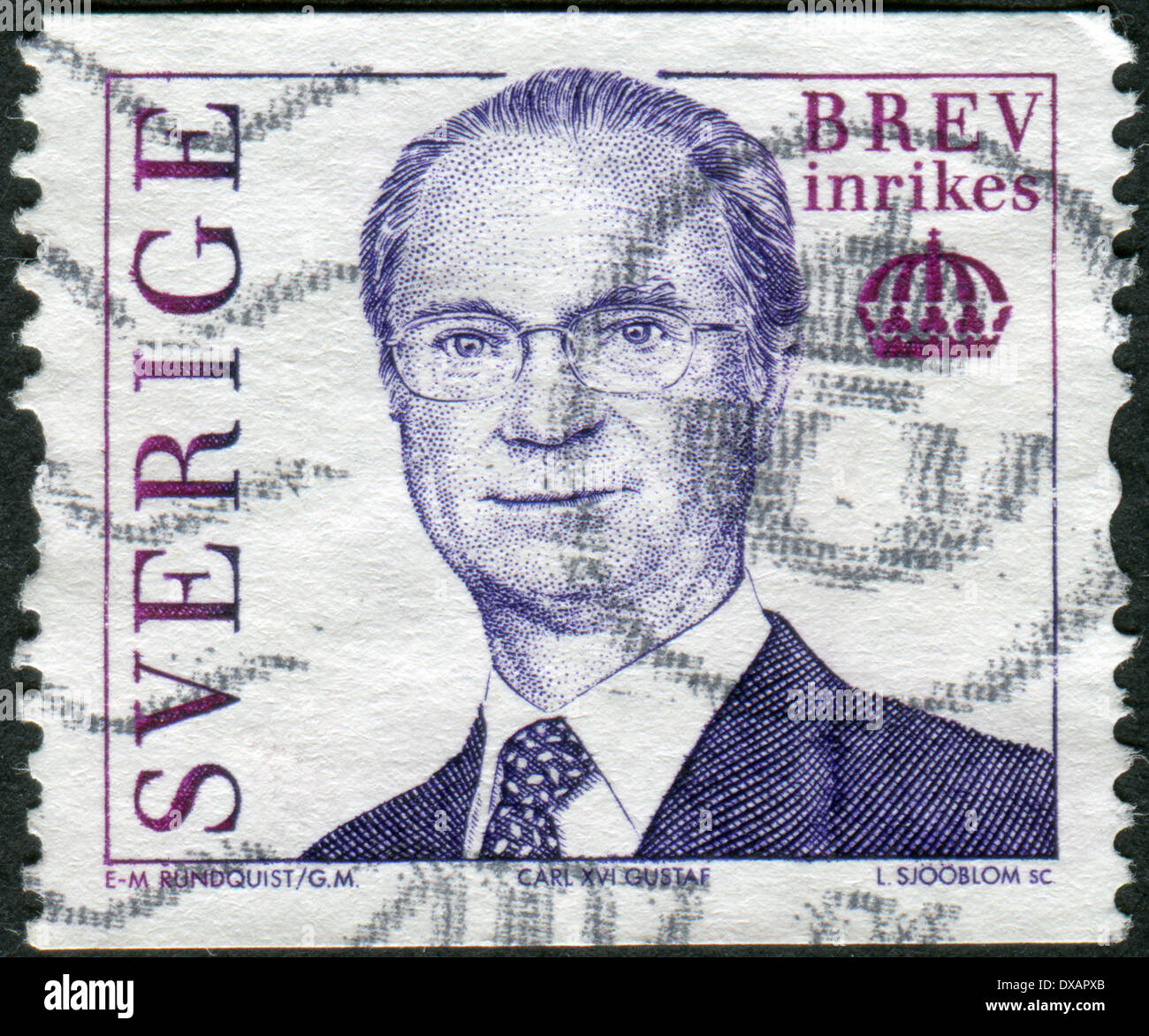 Sweden postage stamp hi-res stock photography and images - Alamy
