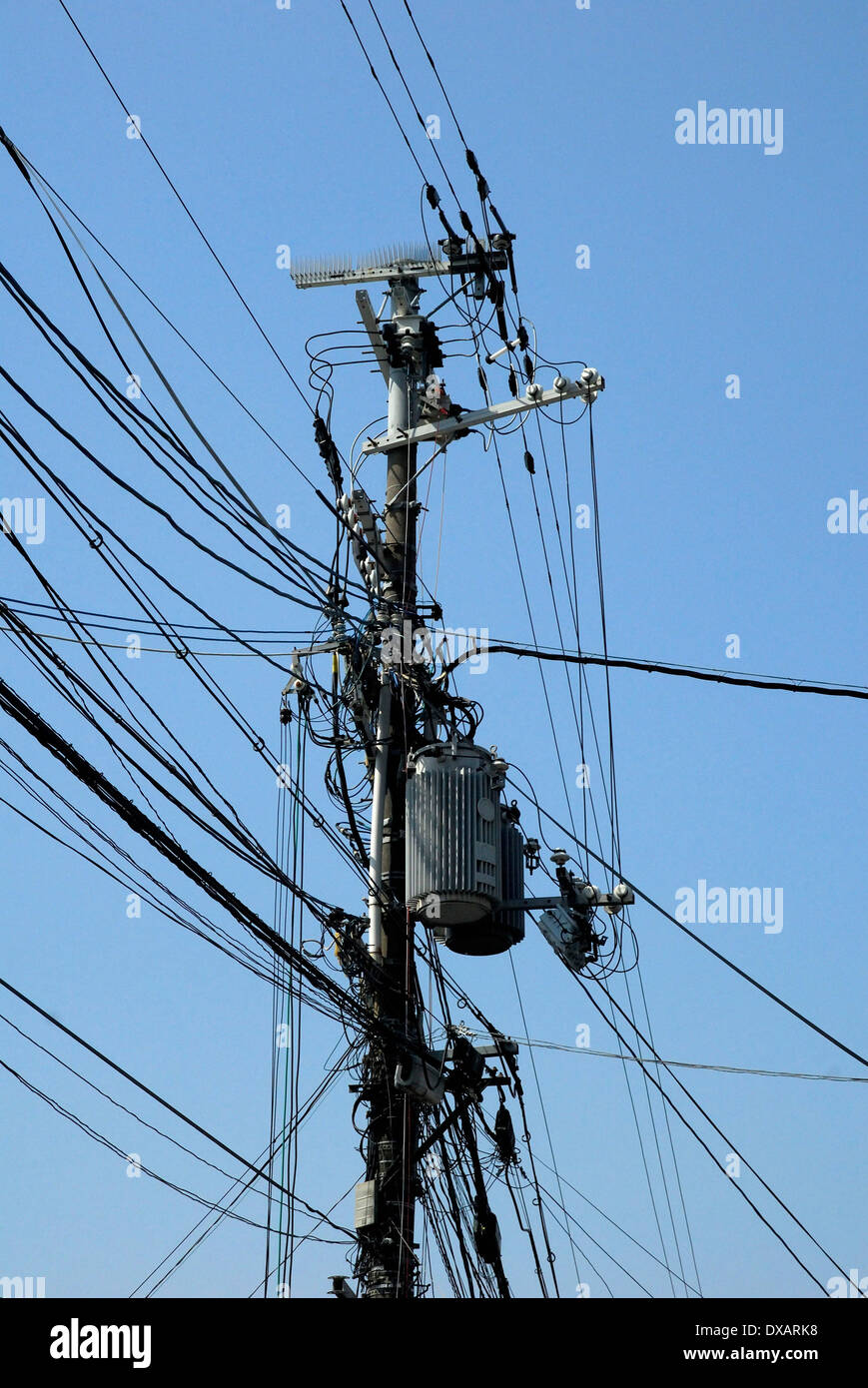 Electricity pylon, Kyoto Stock Photo - Alamy