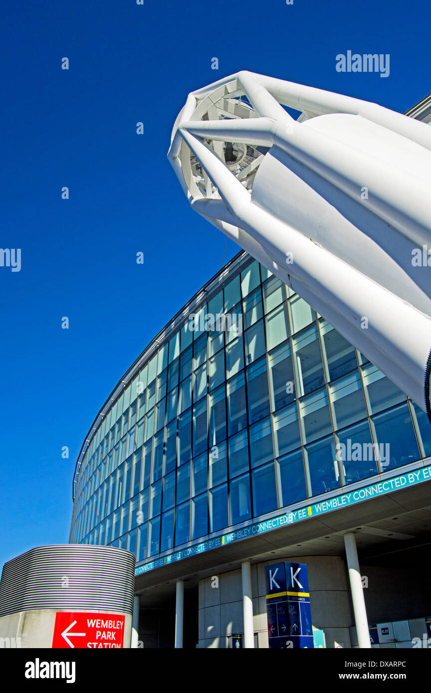 View of Wembley Stadium showing arch, London Borough of Brent, London ...