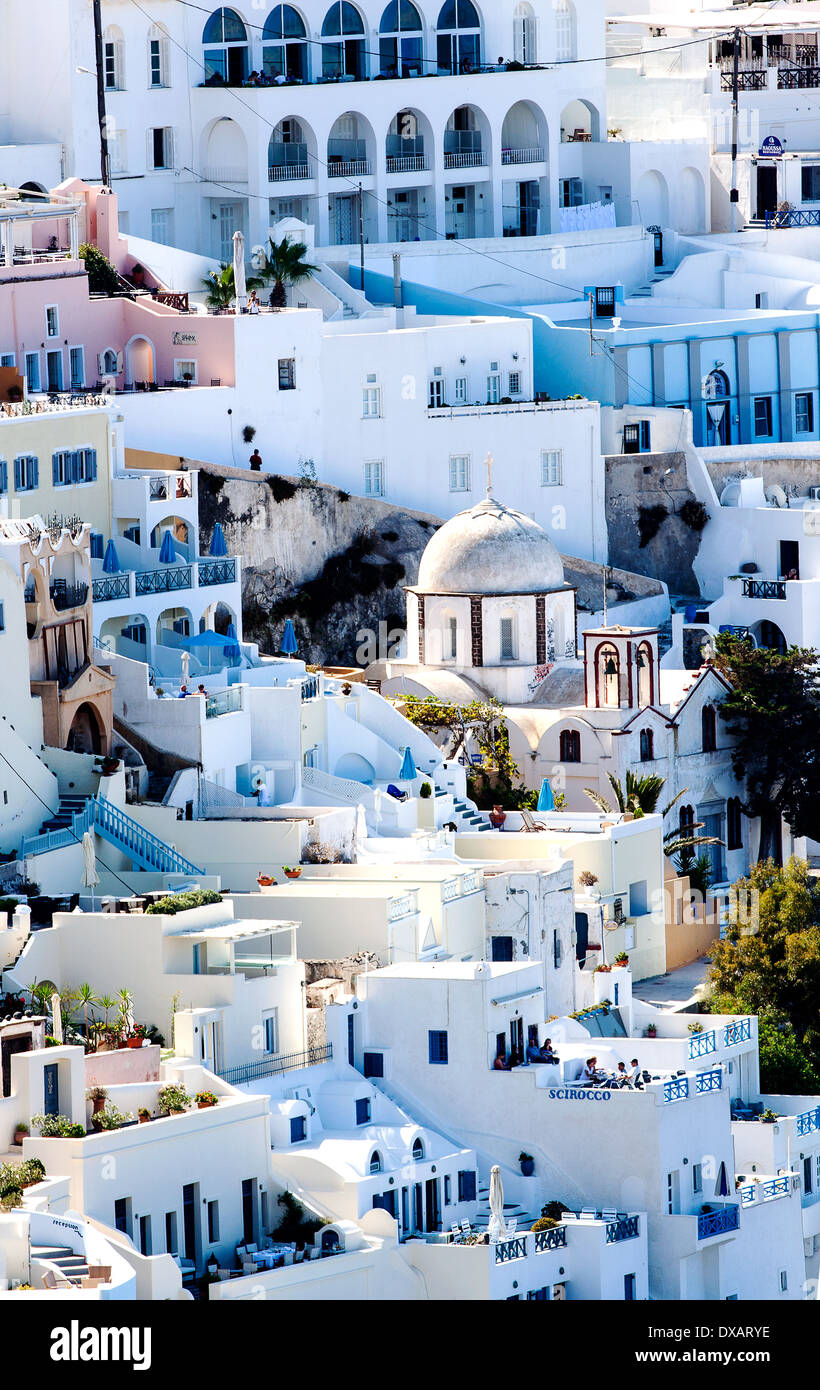 Church cupola from Santorini Stock Photo - Alamy