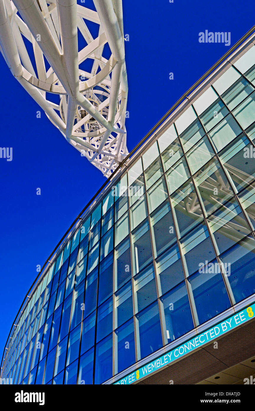 View of Wembley Stadium showing arch, London Borough of Brent, London ...