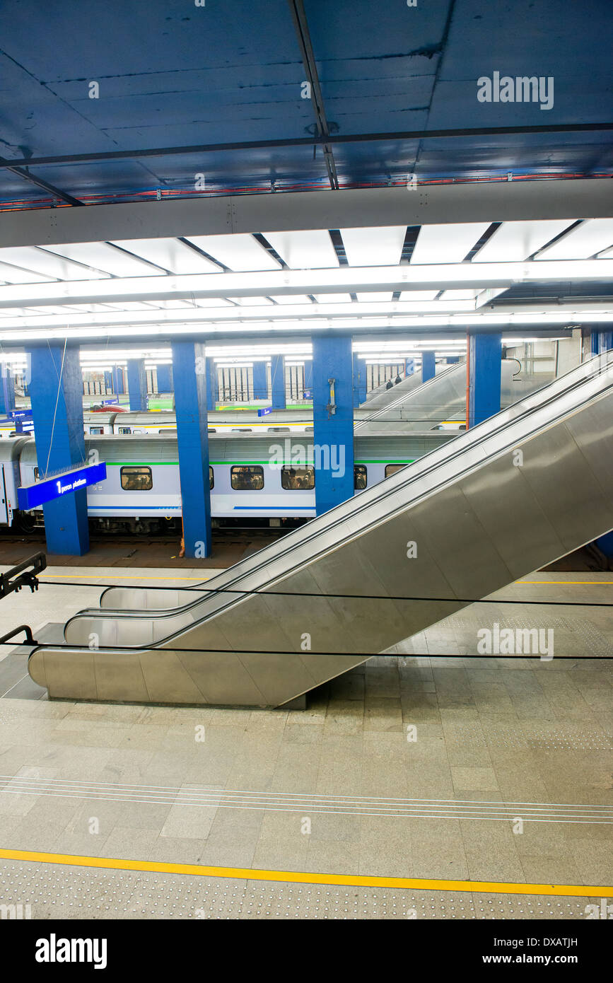 underground railway station, escalators Stock Photo - Alamy